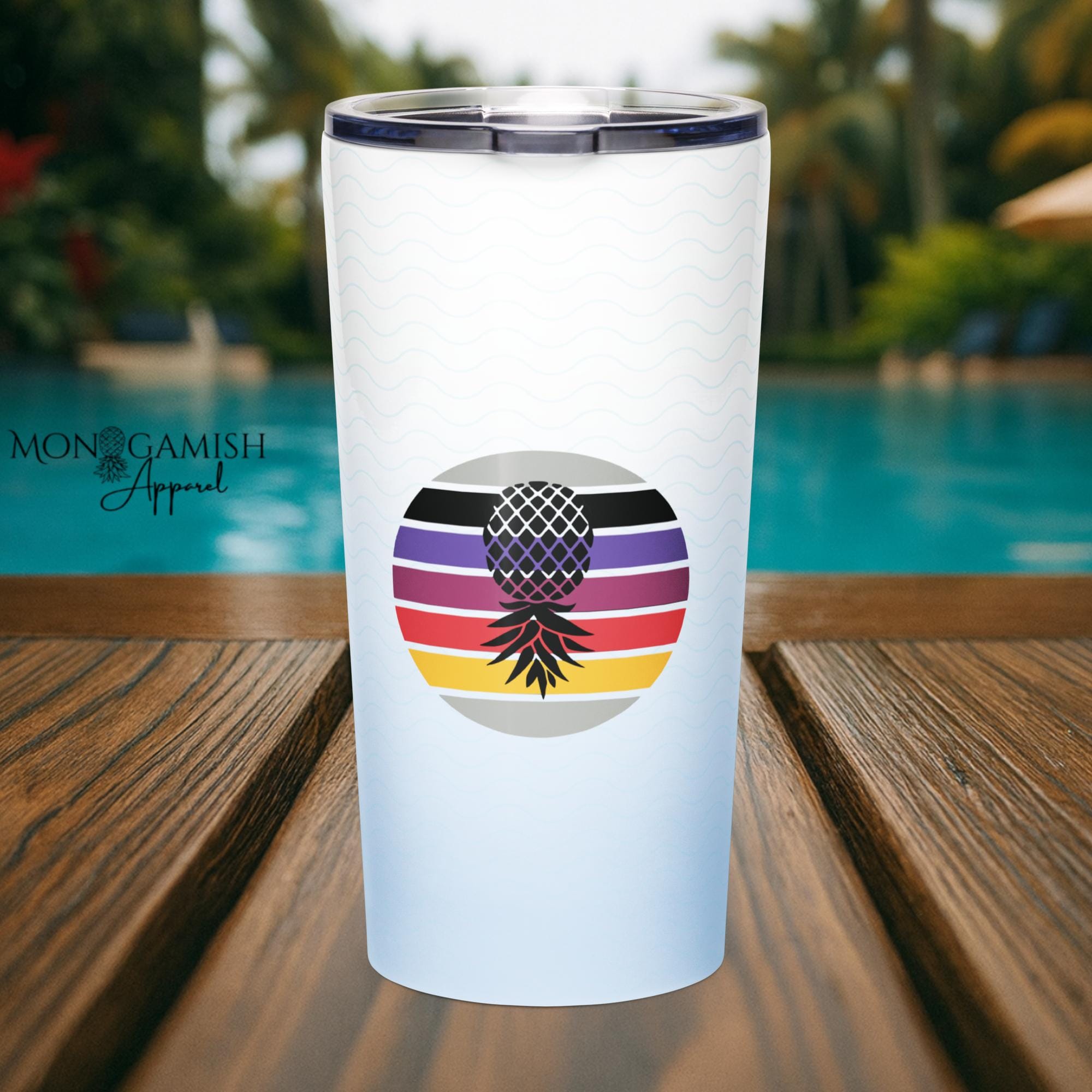 Retro Pineapple Sunset Tumbler – Monogamish Apparel
