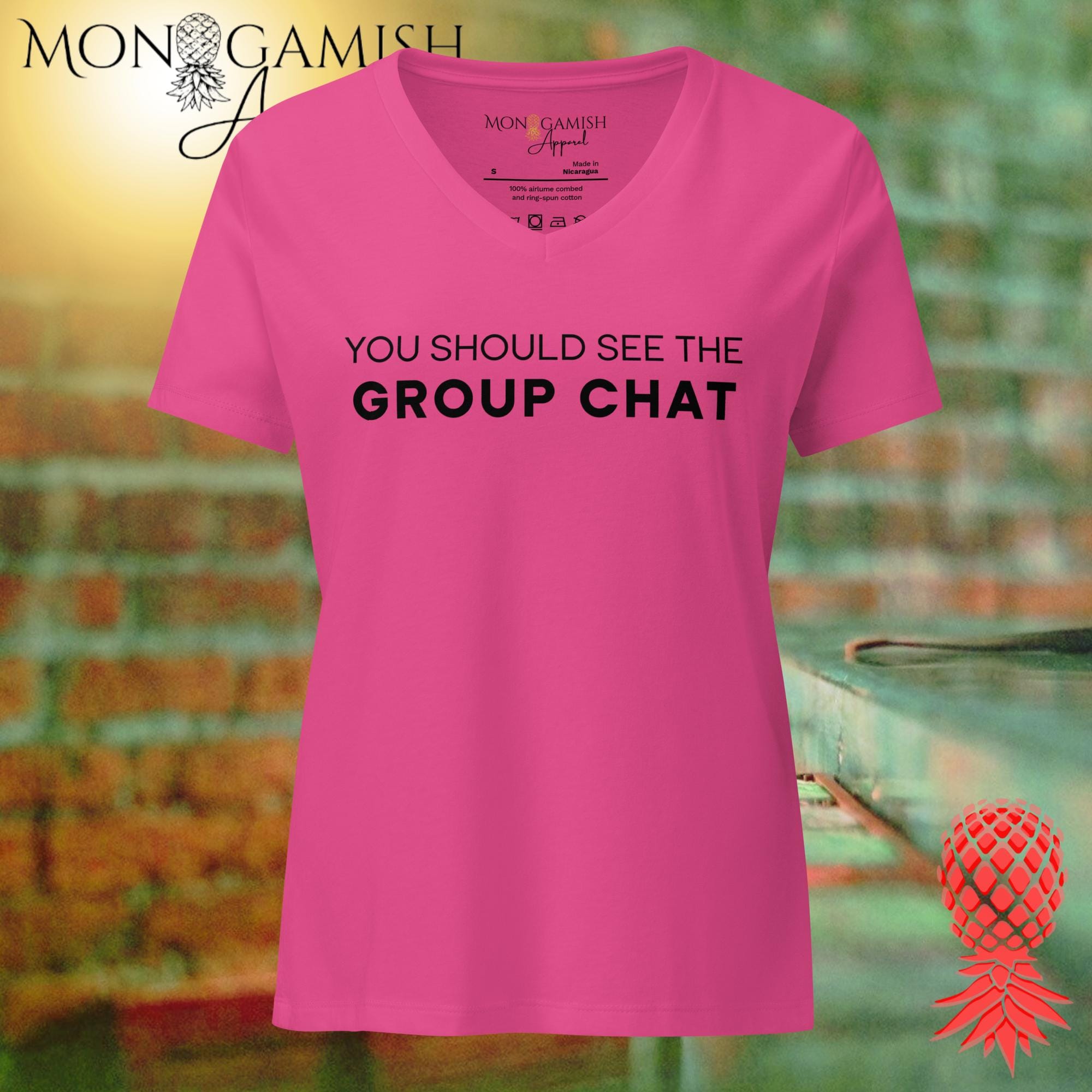 You Should See The Group Chat Relaxed V-Neck – Monogamish Apparel